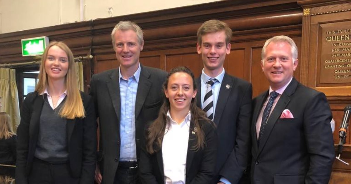 Zac Goldsmith MP visits KGS | News | Kingston Grammar School